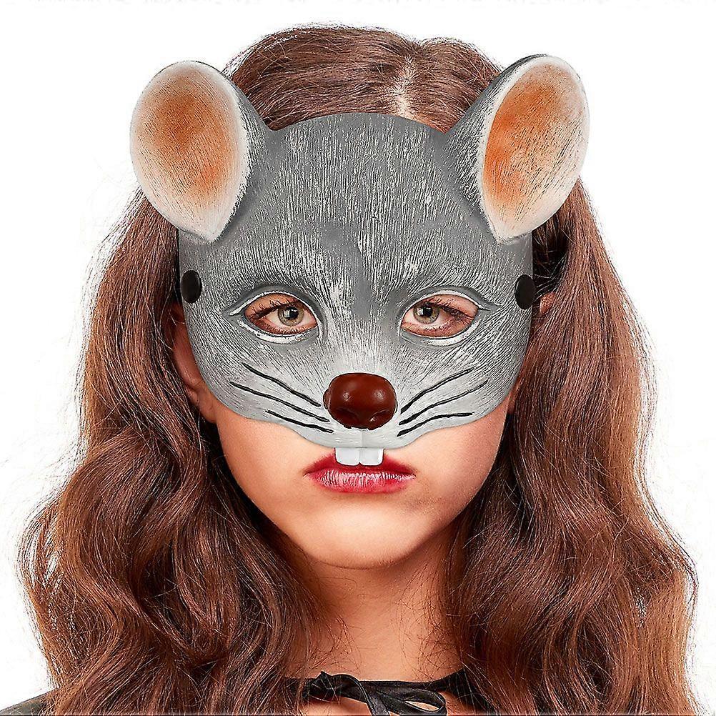 2pcs 3D PU Foam Rat Mask Realistic Mouse Costume Animal Half Face Mask ...