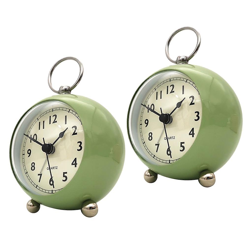 2 Pieces Quartz Alarm Clock With Backlight Function,time Display ...
