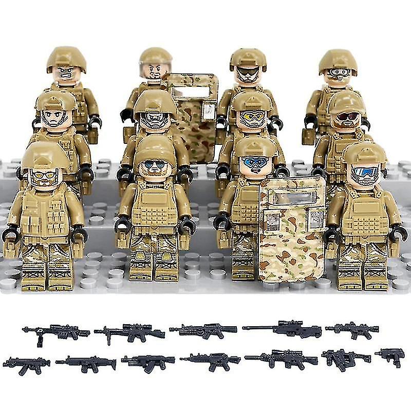 Building Blocks Action Figure 12pcs Marine Corps Airborne Division ...