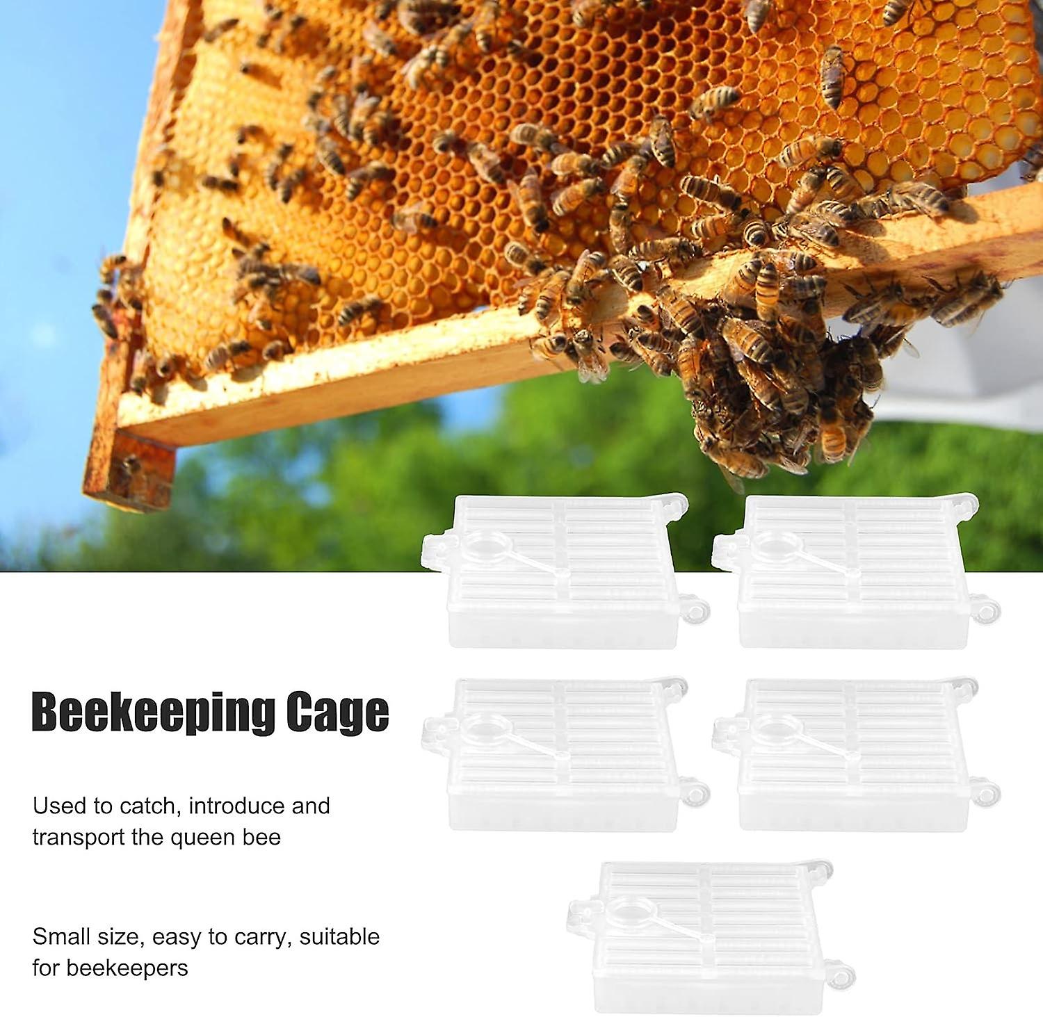 5 Pieces Queen Bee Cages Beekeeping Catcher Plastic Bee Isolator Clip ...