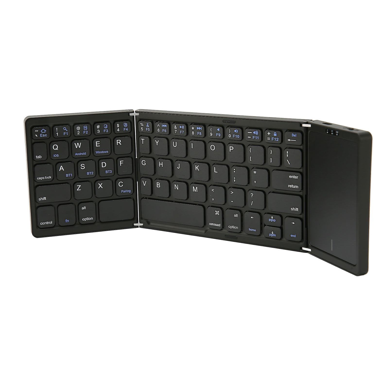 B089T Folding Keyboard 3 Functions Touchpad Folded 64 Keys Portable ...
