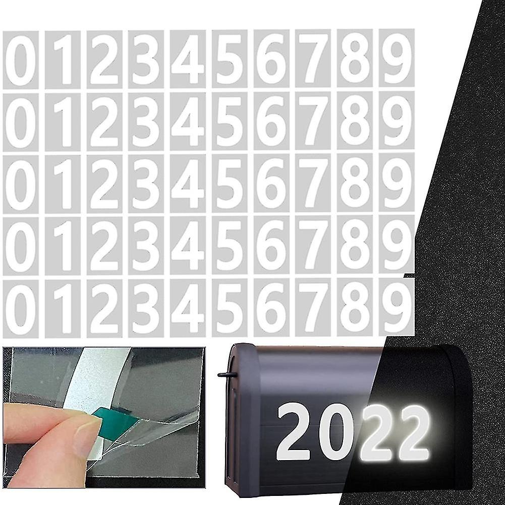 Numbers For Outside, 10 Sets 0-9 Reflective Number Stickers With Tab ...