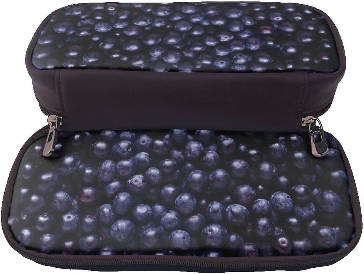 Leather Pencil Case Berries Fruit Blueberries Food Pencil Case Funny ...