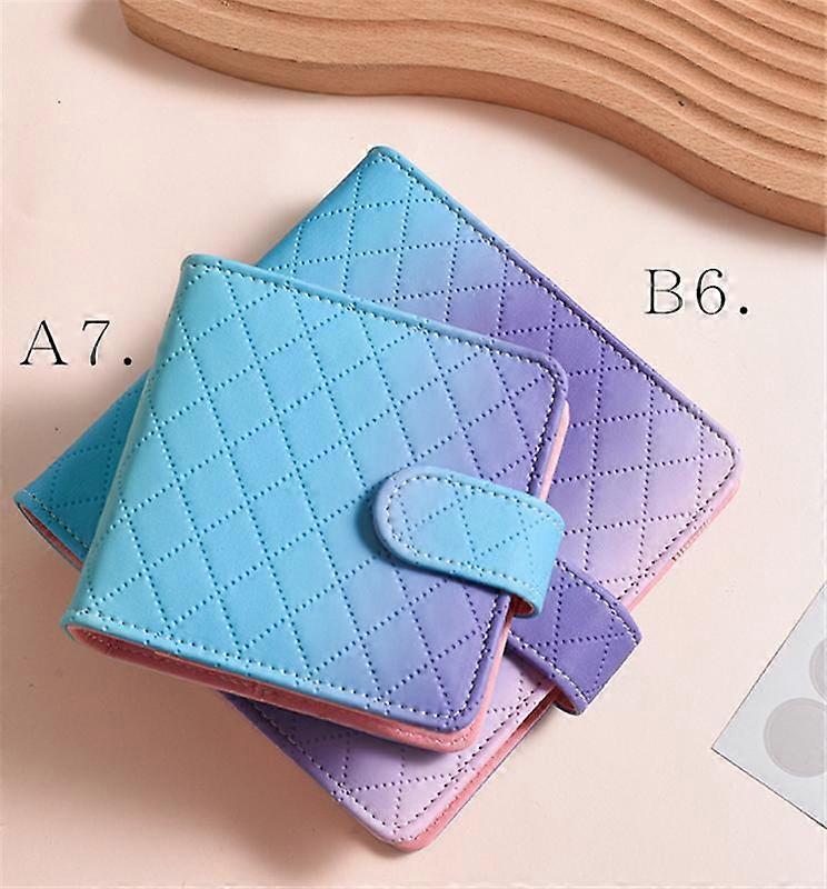 B6 A8 Square MacaronTie Dye Color Change PU Leather DIY Binder Notebook ...