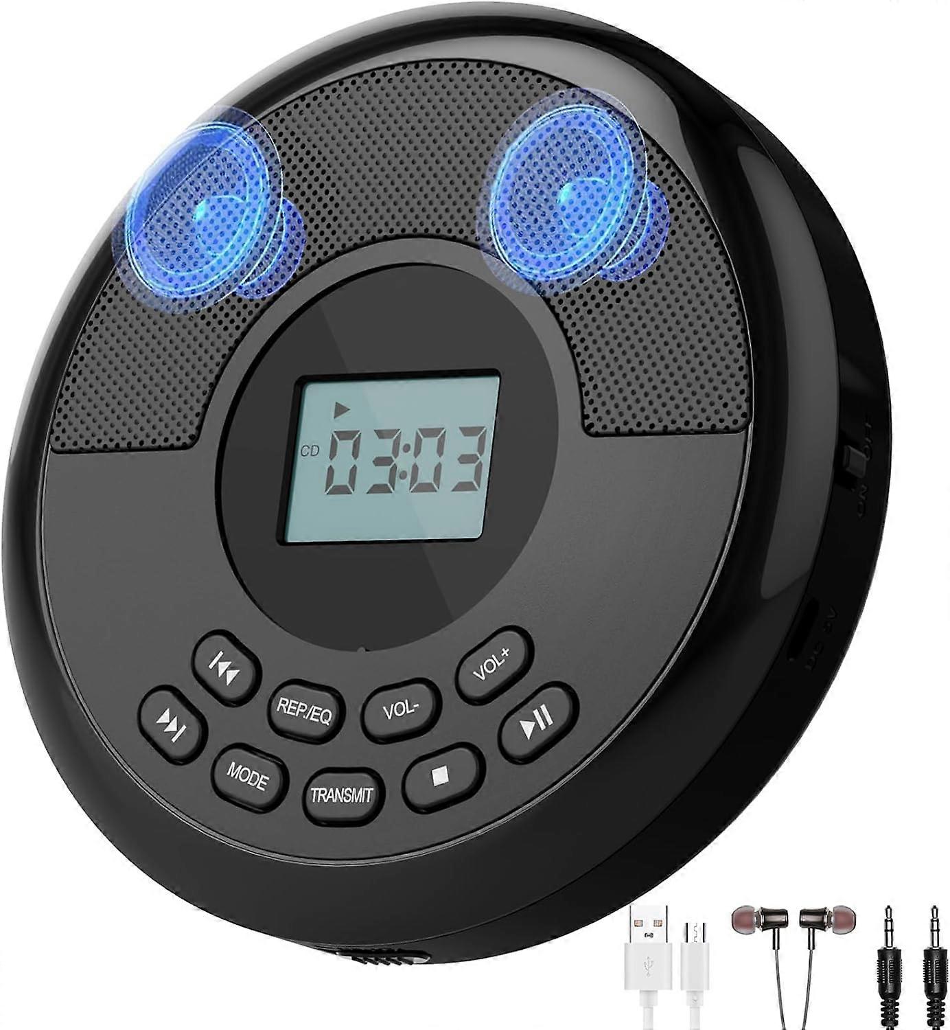 Portable CD Player Bluetooth: Rechargeable Walkman CD Player with ...