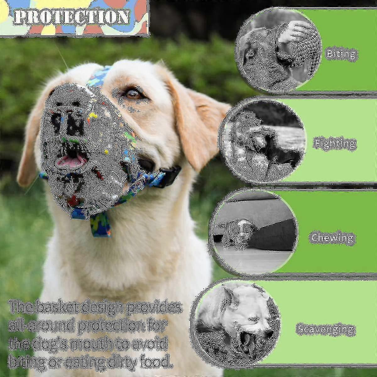 Dog Muzzle, Silicone Basket Muzzle For Small Medium Large Dogs, Soft ...