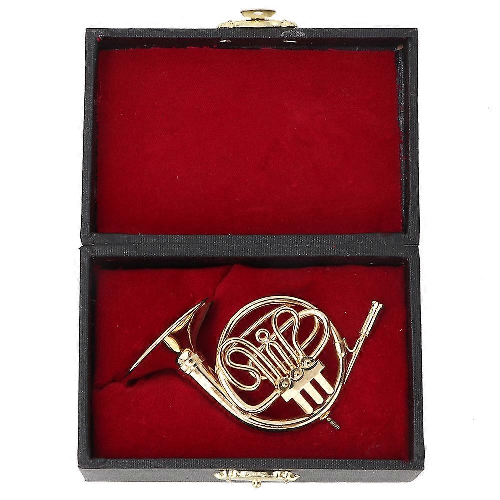 Miniature French Horn Delicated Golden Mini Instrument Ornament ...