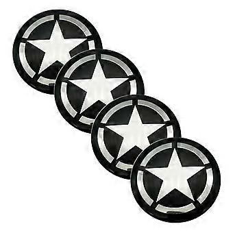 4pcs 56mm Pentagram sign Car Wheel Center Hub Caps Cover Rim Sticker ...