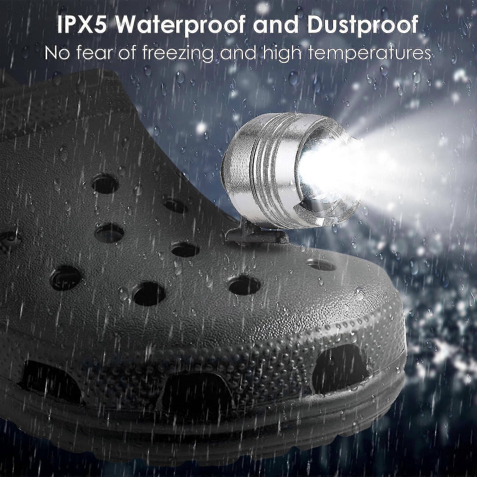 2pcs Clog Shoes Light Headlights For Croc Led Portable Camping Hiking ...