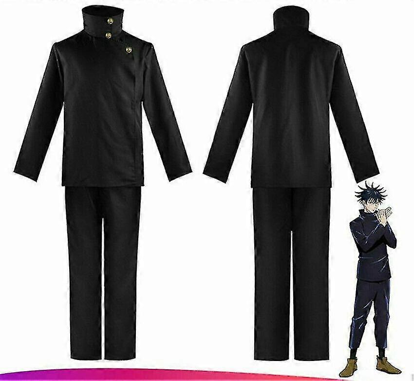 Black Anime Jujutsu Kaisen Fushiguro Megumi Cosplay Costume School ...