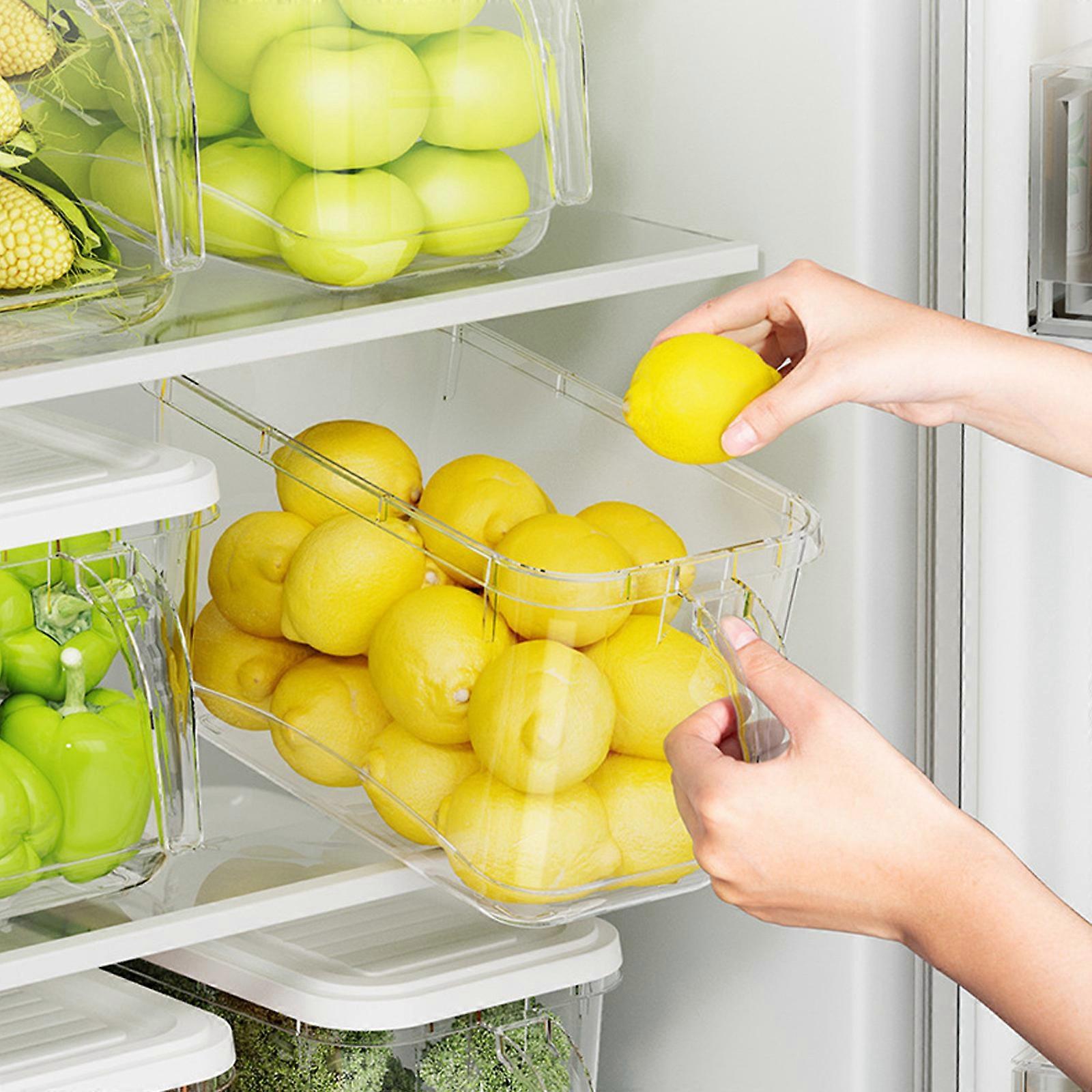 Fridge Storage Containers Produce Preservation , Stackable Refrigerator ...