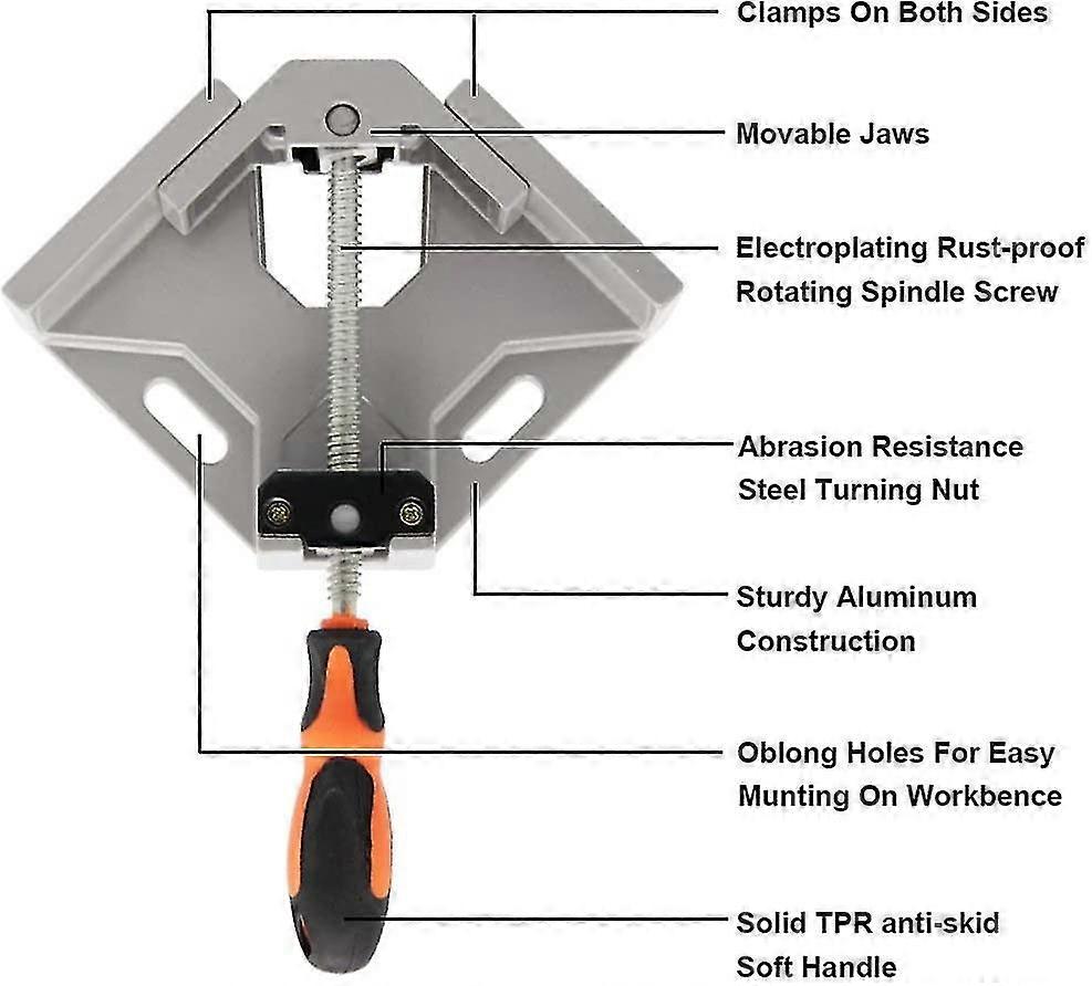 90 Degree Right Angle Clamp Aluminum Alloy Right Angle Clamp Jaw ...