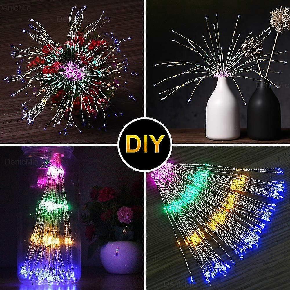 200 Copper Wire Led Fireworks With Remote Control, 8 Modes Battery ...
