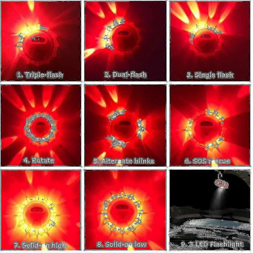 Usb Rechargeable Led Road Flares Emergency Lights-roadside Warning Car ...