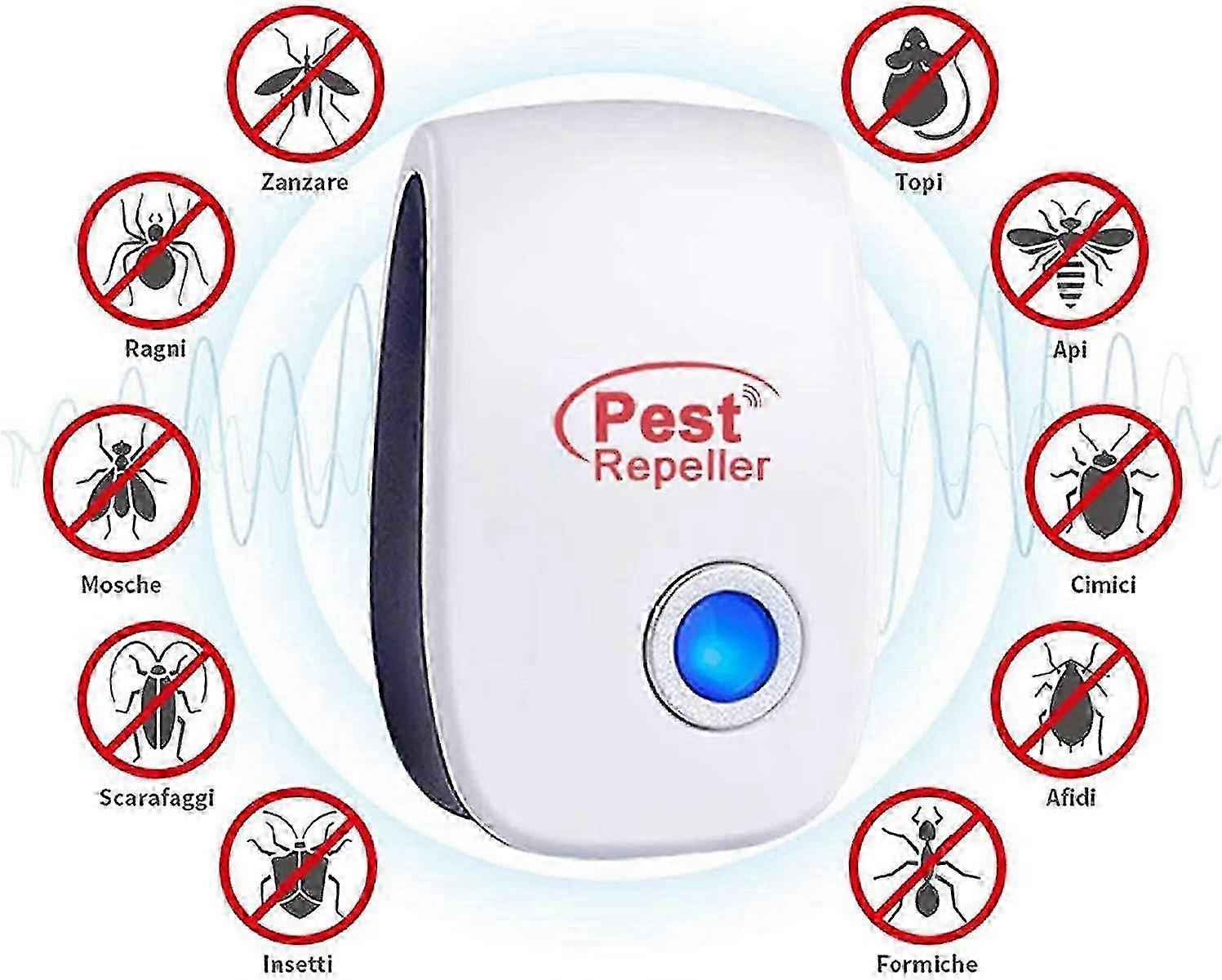 Ultrasonic Insect Rodent Repeller 6 Pack, Indoor Electronic Insect ...