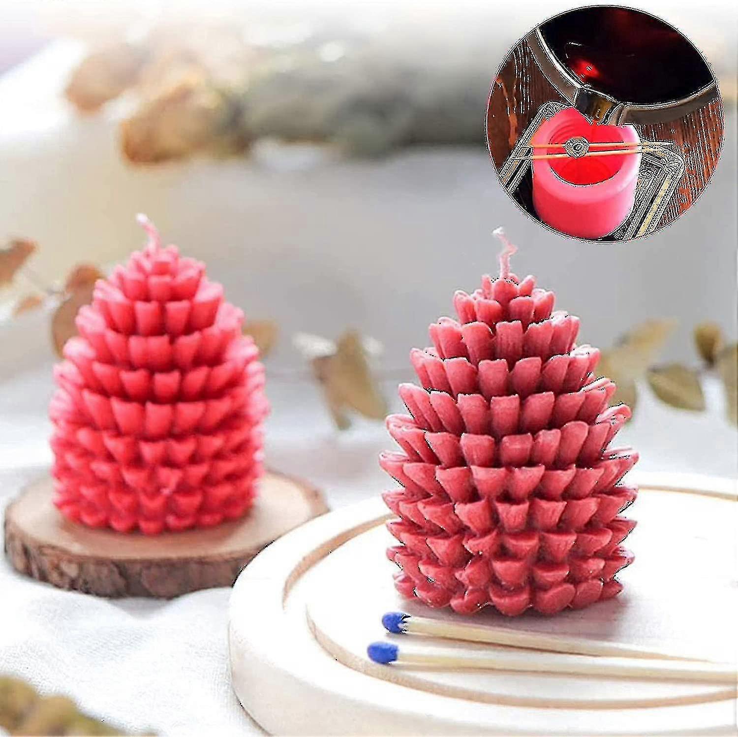 Pine Cones Silicone Mould Candles Pine Cones Silicone Candle Mould 3d ...
