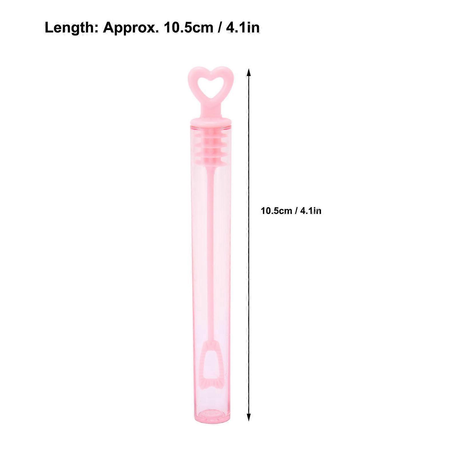 50pcs Mini Bubble Wands for Kids Heart Shaped Pink Transparent Bubble ...