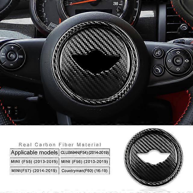 Real Carbon Fiber Steering Wheel Airbag Cover Vehicle Interior ...