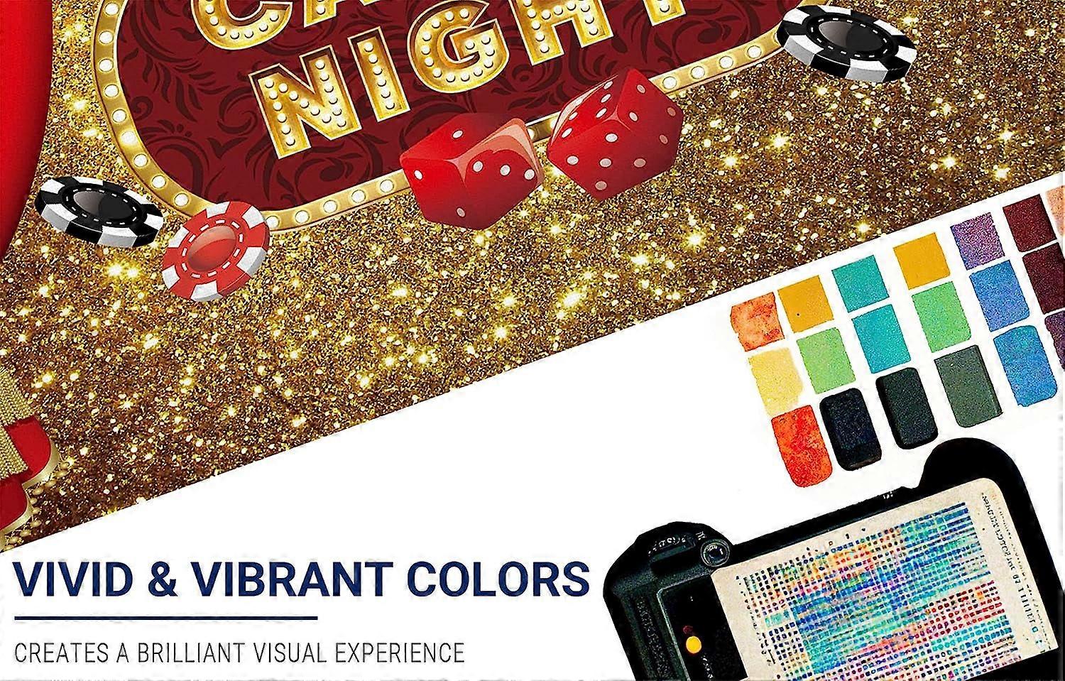 Casino Night Party Backdrop Carnival Party Banner Playing Cards Red ...