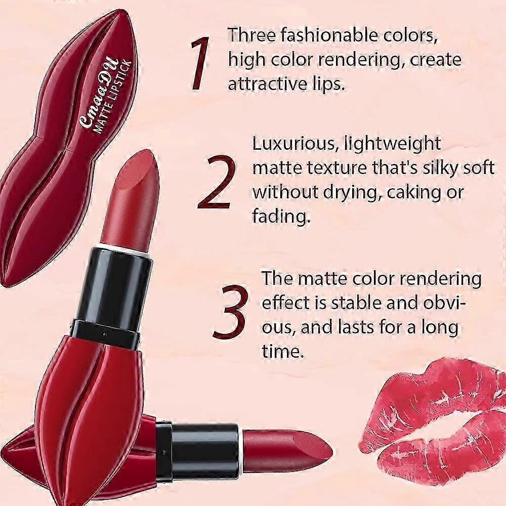 Matte Lipstick Makeup Set,5PCS Long Lasting Non-Stick Smudge Proof ...