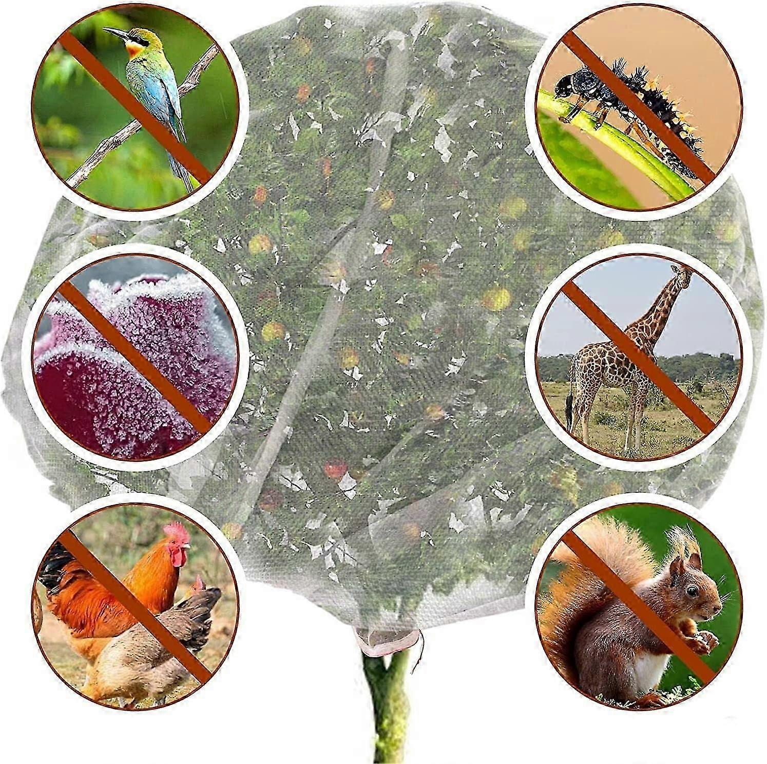 (240x240cmInsect Bird Barrier Netting Mesh with Zipper,Garden Bug ...