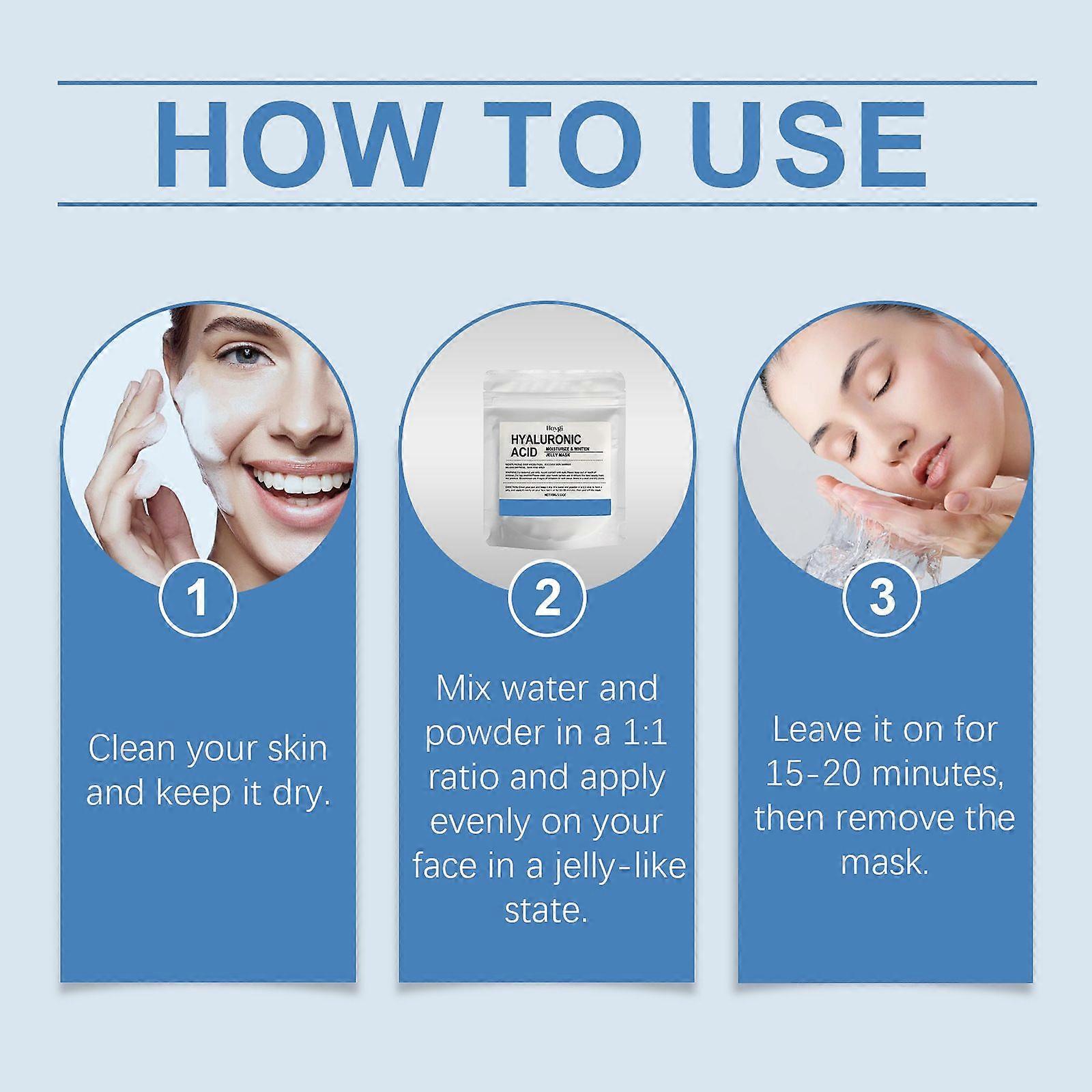 Hyaluronic Acid Powder, Hyaluronic Acid Mask Powder, Skin Hydration ...