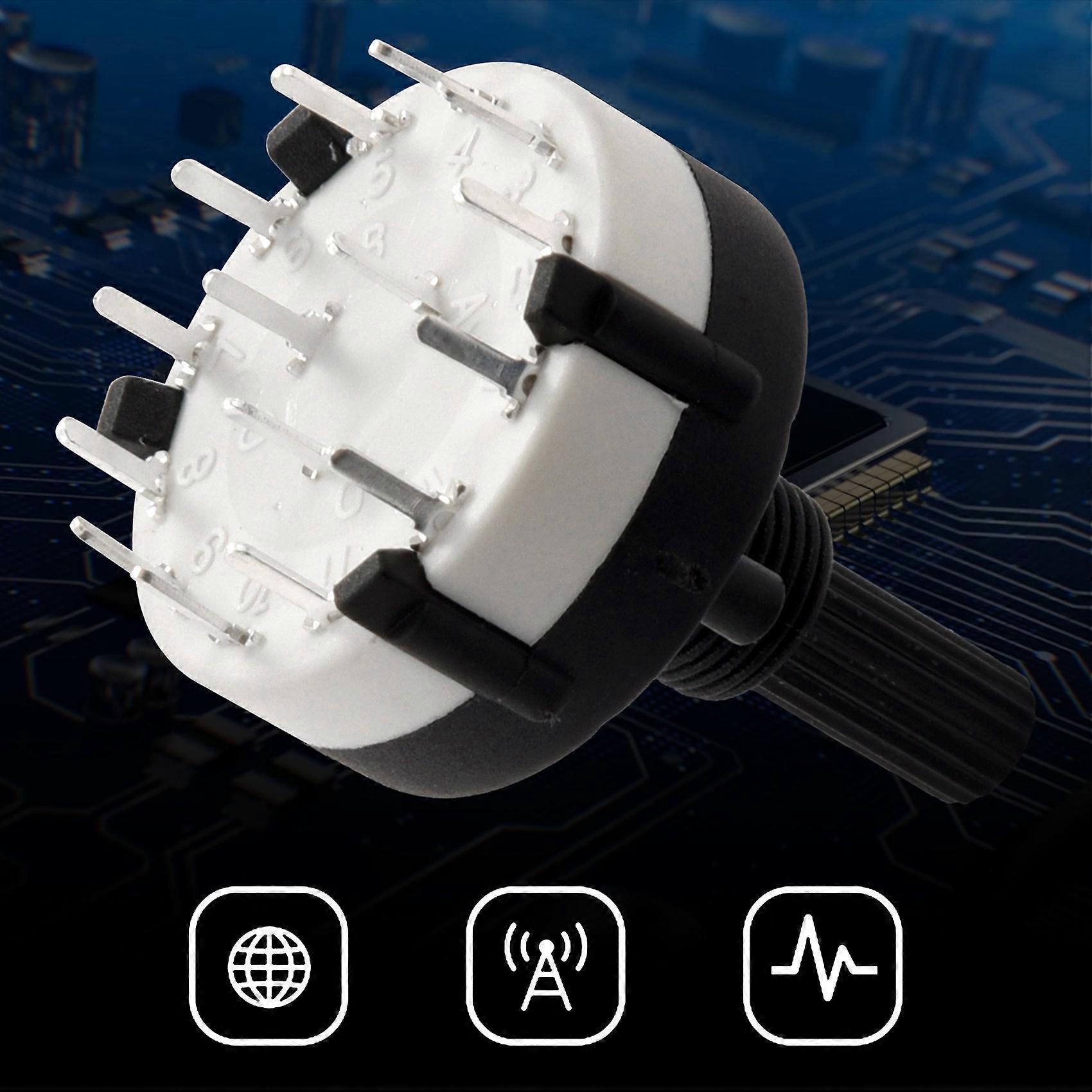 3P4T 3 Pole 4 Position Single Wafer Band Rotary Switch w Knob | Fruugo UK