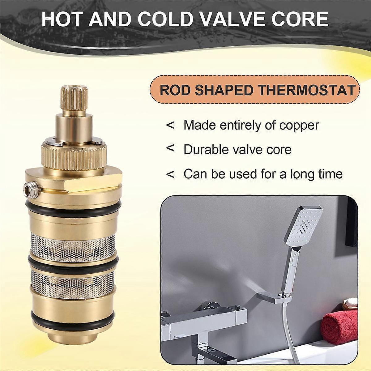 Brass Thermostatic Cartridge, Shower Mixer Valve Bar Repair Kit | Fruugo UK