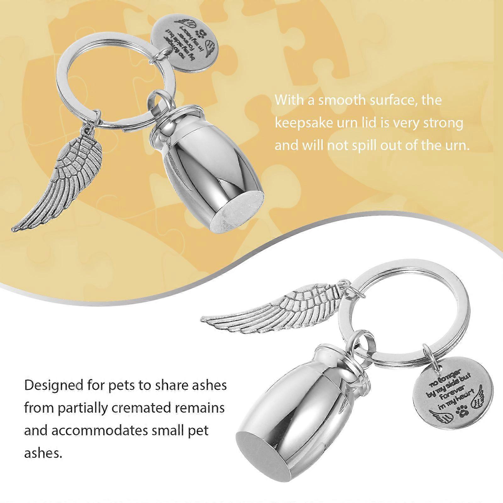 Mini Urn Memorial Keychain Small Cremation Urn Keepsake Keychain for ...