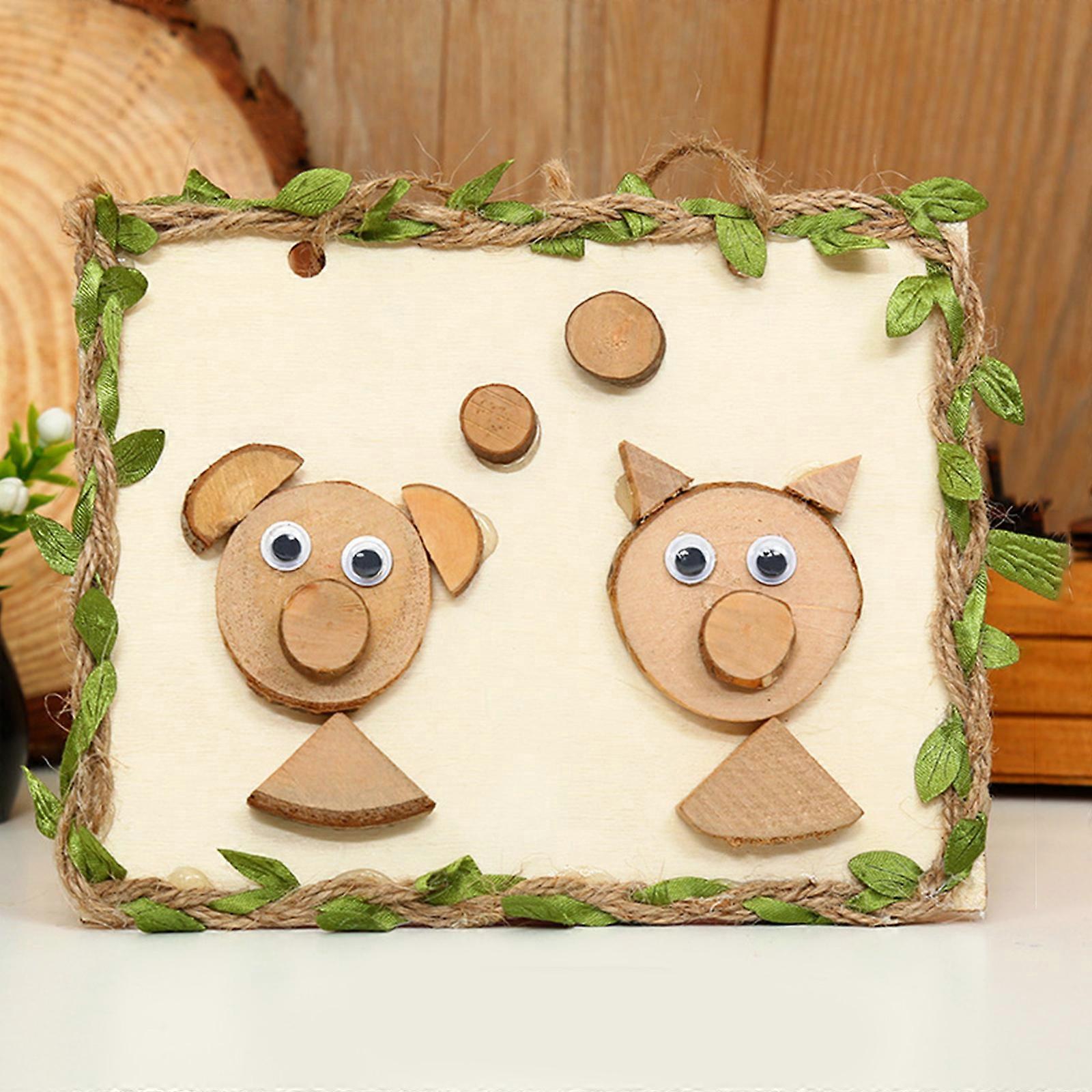 Children's Assembly Craft Art Wood Branch Cartoon Animal Kits for ...