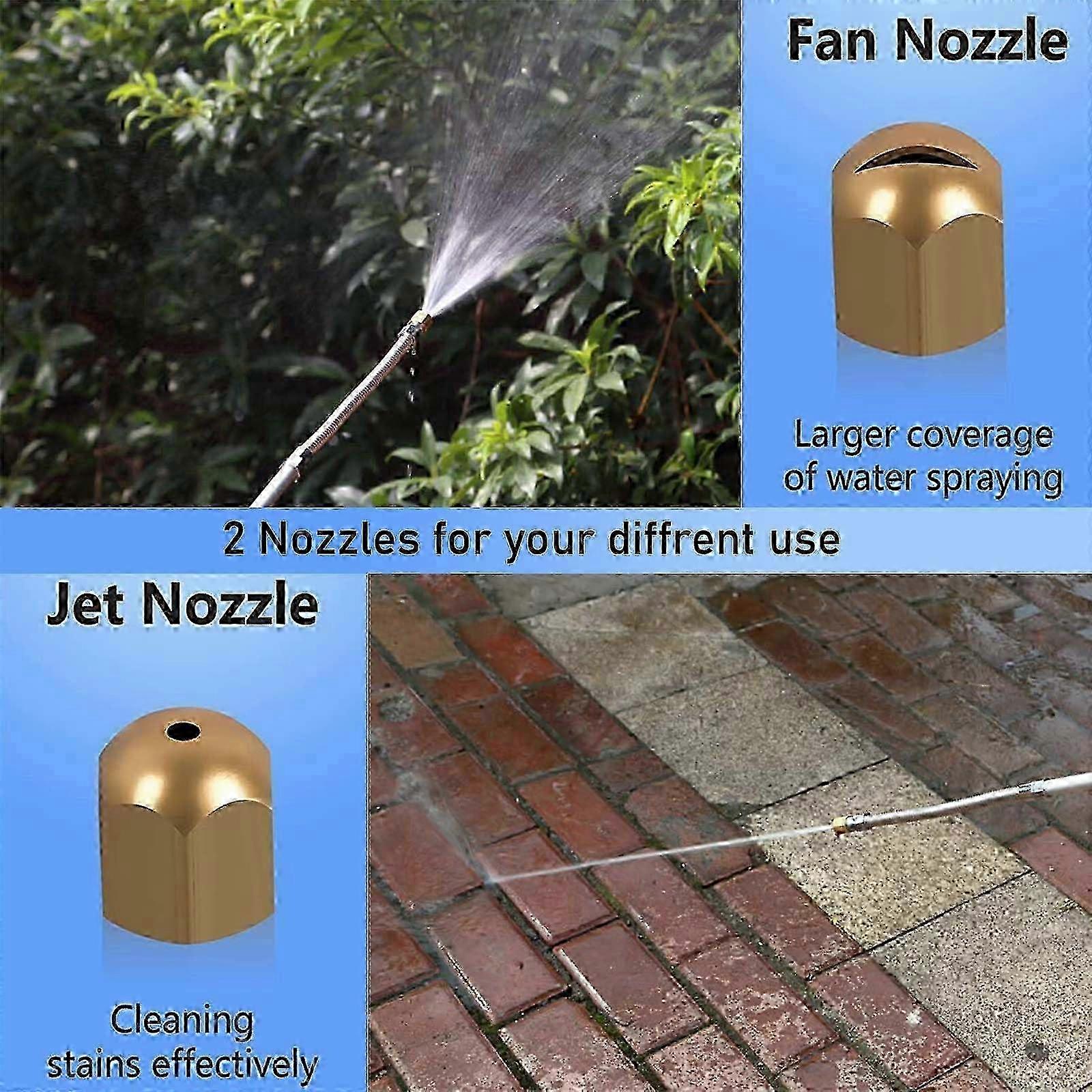 Quick Connect Jet Nozzle for Garden Hose - High Pressure 2-in-1 Washer ...