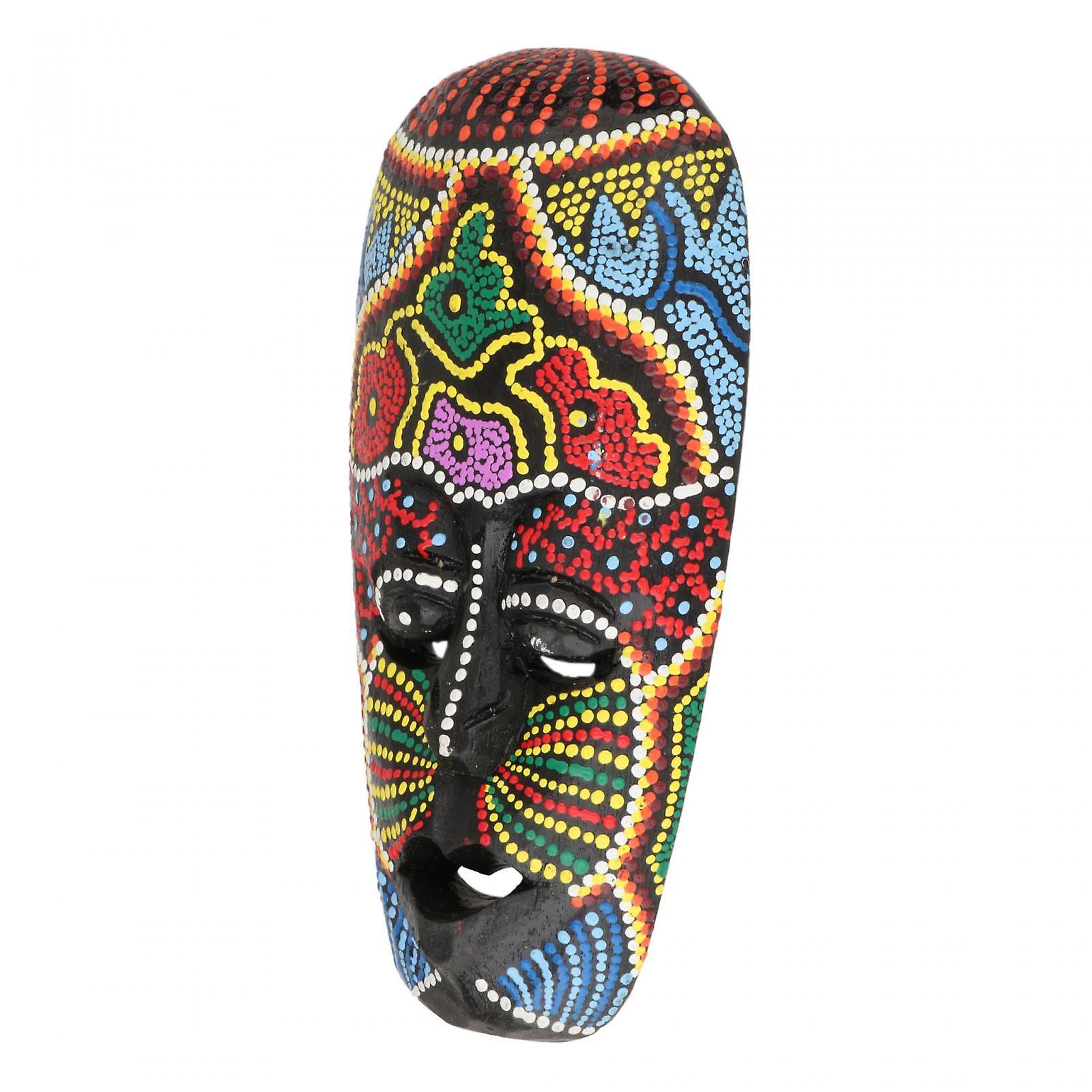 African Totem Mask Crafts Full Of Colors Dot African Mask For Bedroom ...