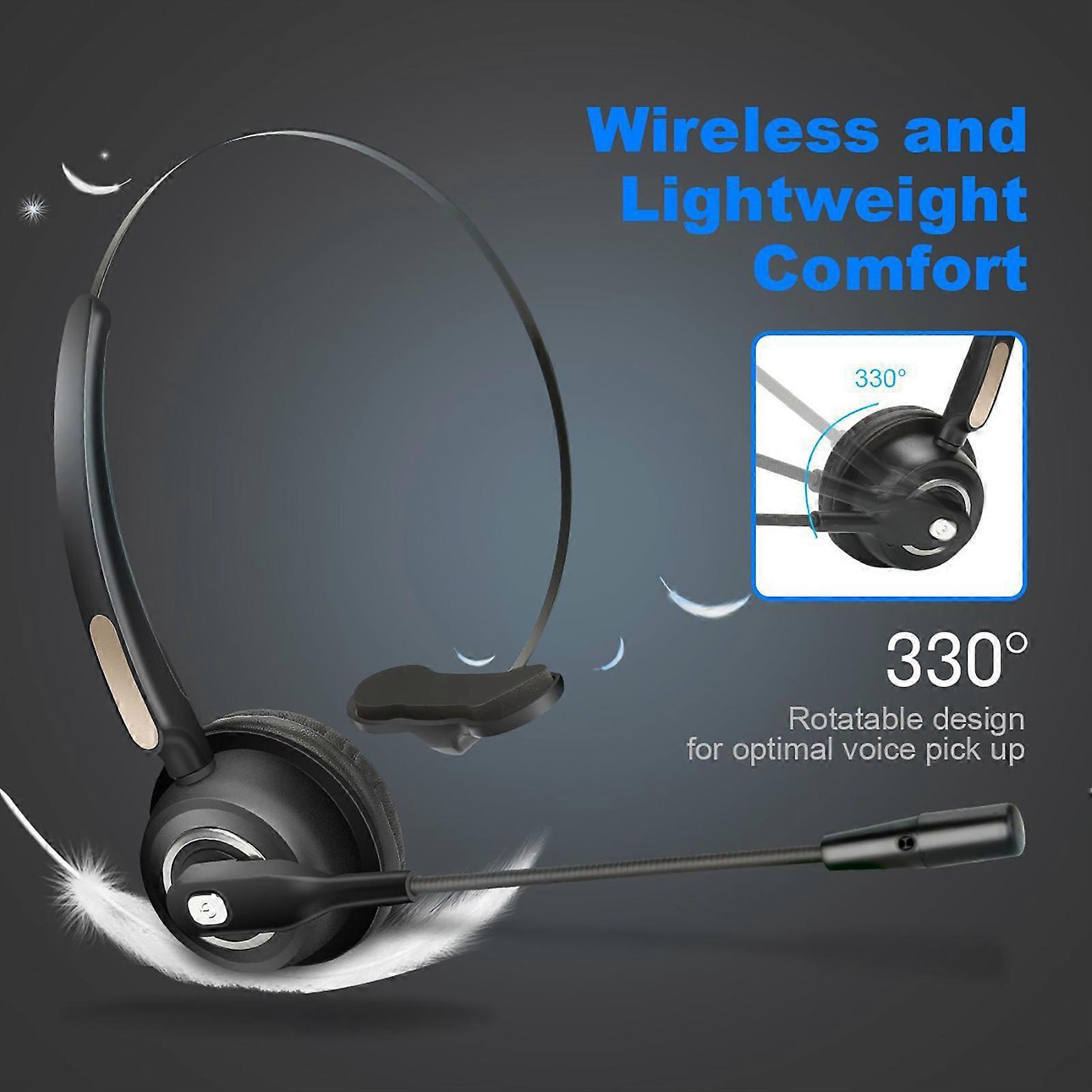 BH520 Office Headset Noise Cancelling Wide Compatibility Wireless ...