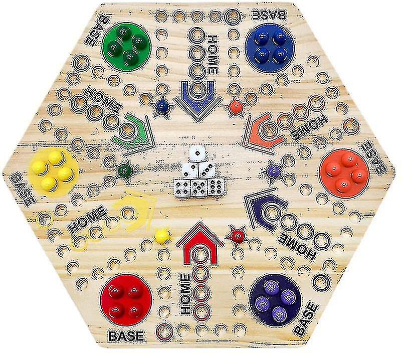 Board Game Ludo 4 Person 6 Person Track Board Party Game Wooden Game n ...