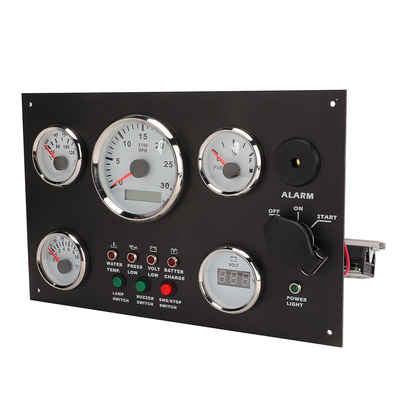 Engine Dash Instrument Panel with Engine Speed Oil Level Pressure Water ...