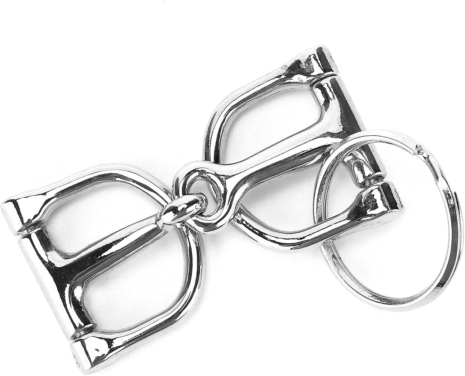 Snaffle Keychain, D Shaped Silver Horse Bits Key Ring for Horse Lover ...