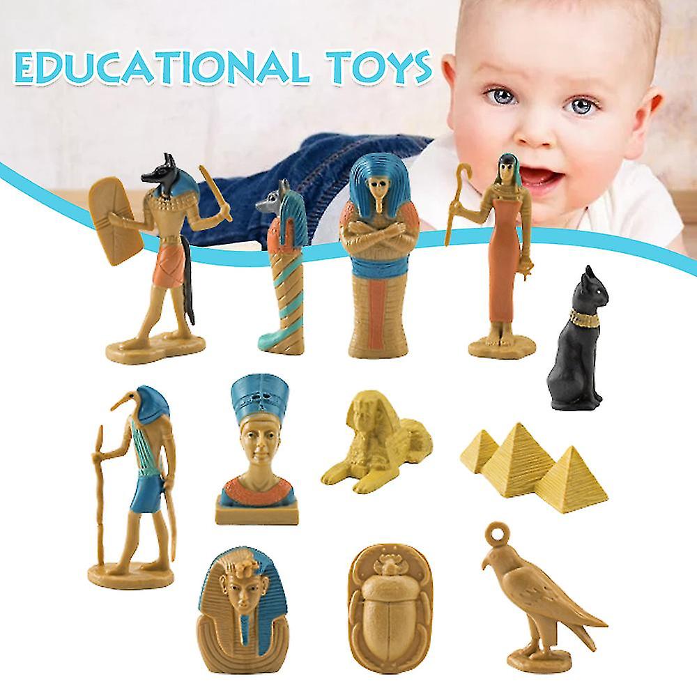 12pcs Ancient Egypt Model Toy Set Realistic Pyramid Sphinx Figurine Toy ...