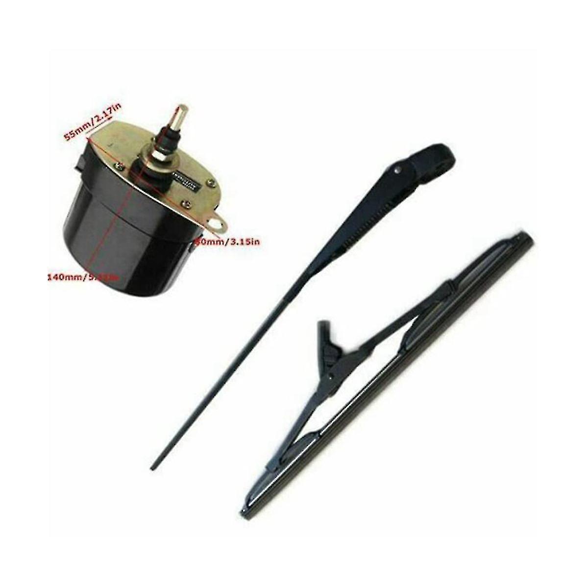 12v Universal Windscreen Wiper Motor With Arm And Blade For Willys ...