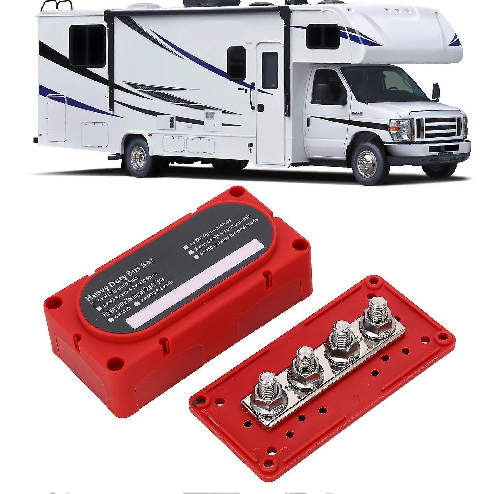 DC48V 300A Power Distribution Block M10x4 Terminal Dual Row Bus Bar ...