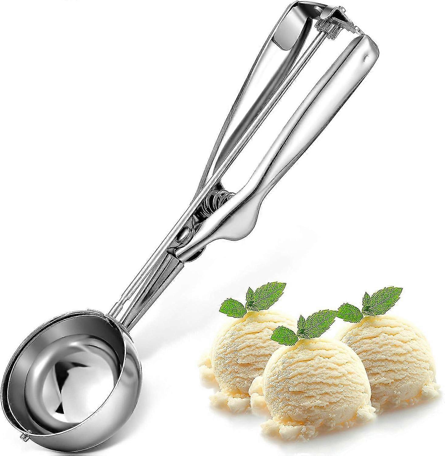 Ice Cream Scoop 6 cm Stainless Steel Cookie Scoop for Digging Ice Cream ...