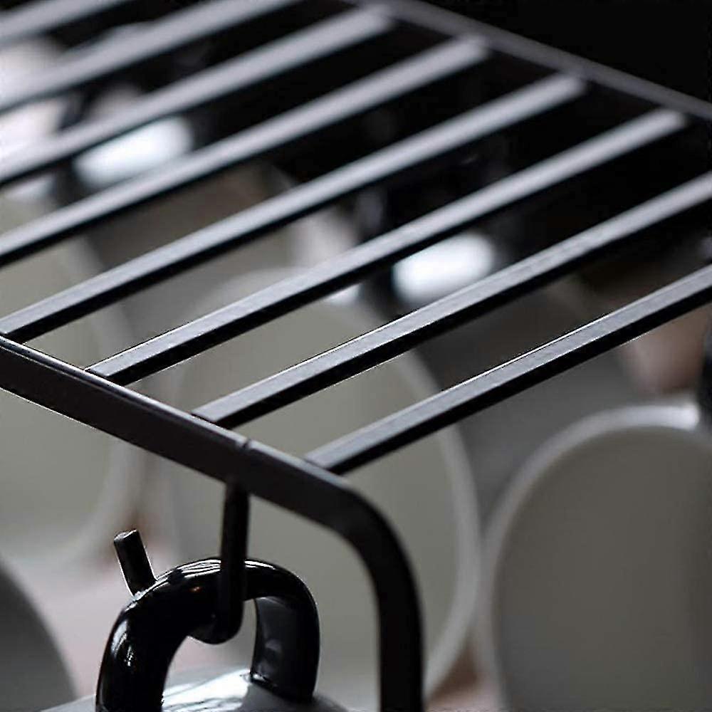 For 2024 1 Pcs Coffee Cup Holder 6 Hooks - Metal Cup Rack Tea Cup ...