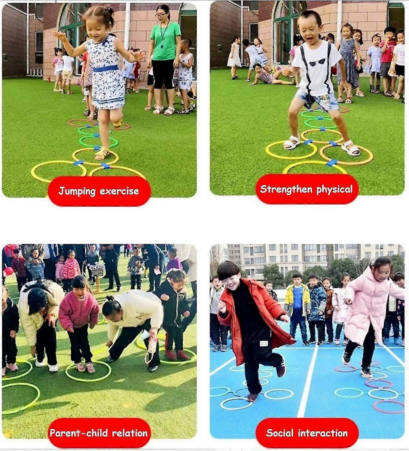 Hoppa hage ringspel med 10 ringar och 15 kontakter för inomhus utomhus ...