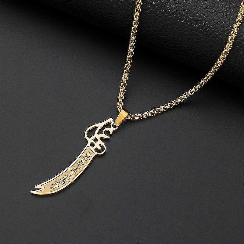 Islamic Imam Ali Zulfiqar Sword Pendant Necklace For Shia Islamic ...