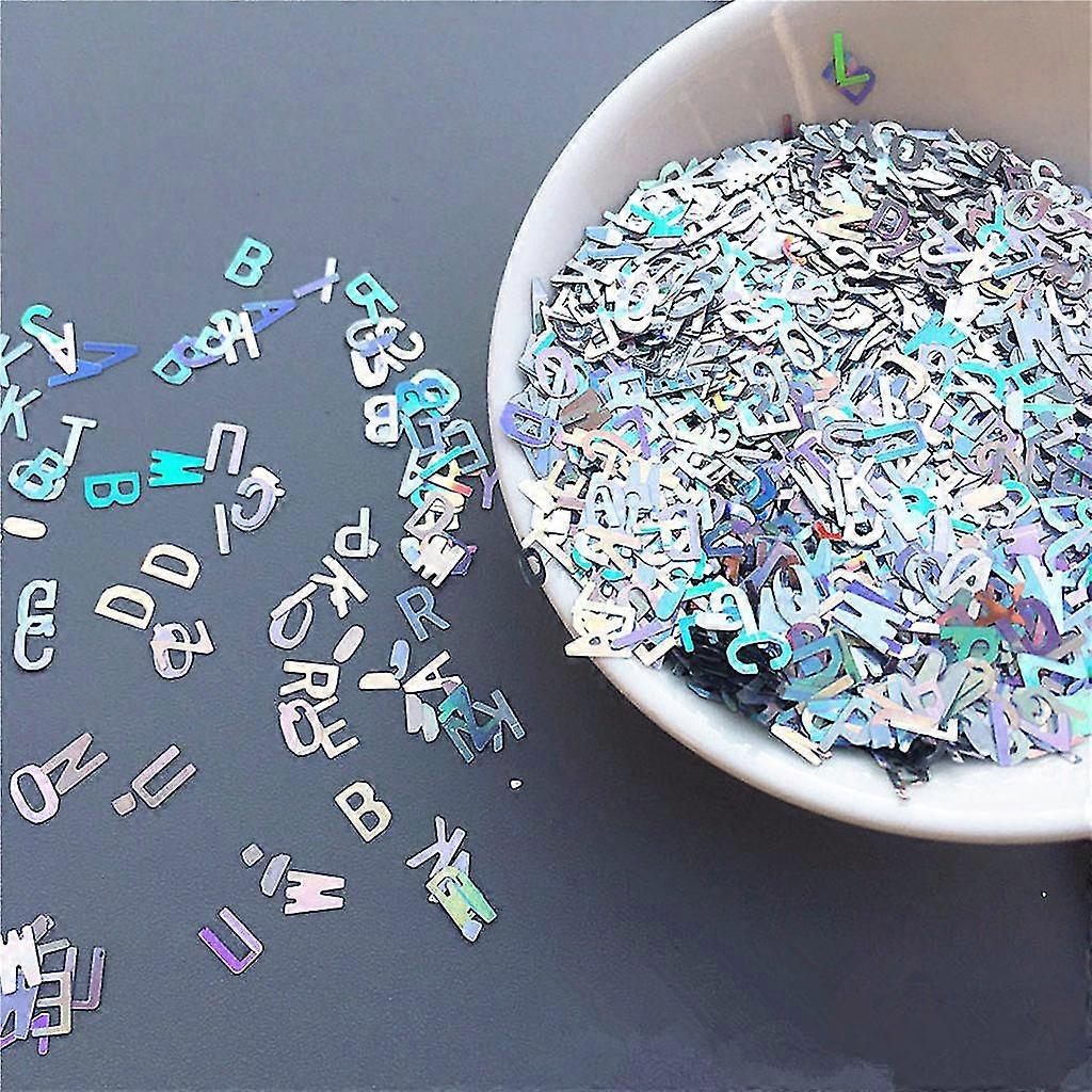 English Letters Mixed Chunky Glitter Diy Epoxy Resin Alphabet ...