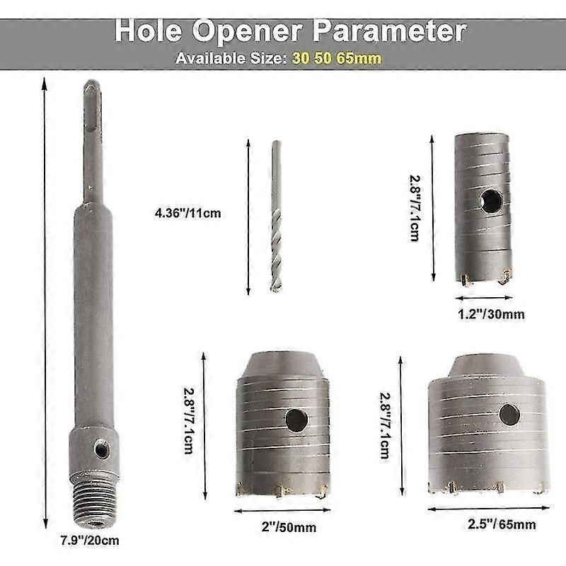 2025,sds Plus Hole Saw Drill Bits For Concrete, Cement, Stone, Wall ...