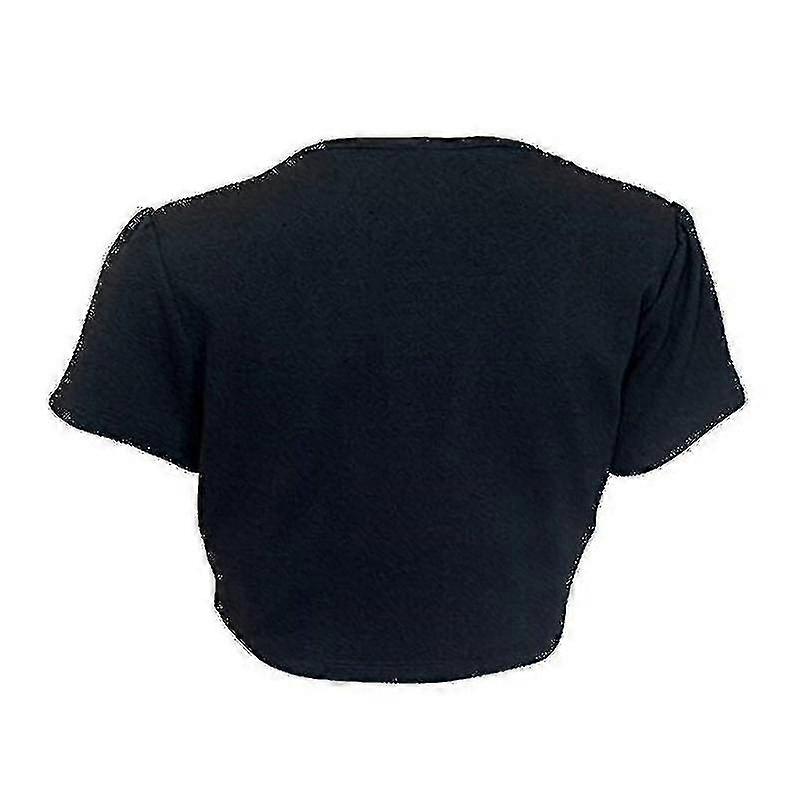 Ladies Fashion Sexy Short Sleeve Solid Color Knit Bolero Shrug Jackets ...