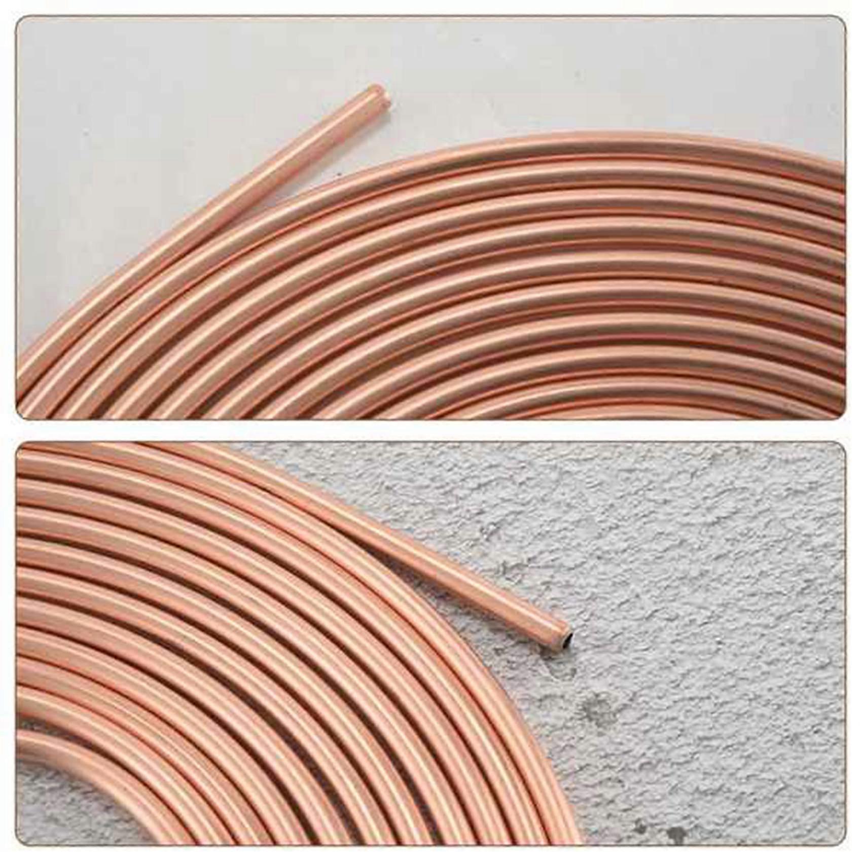 25FT 7.62M Tube Nuts Car Roll Tube Coil of 1/4 Inch OD Copper Brake ...