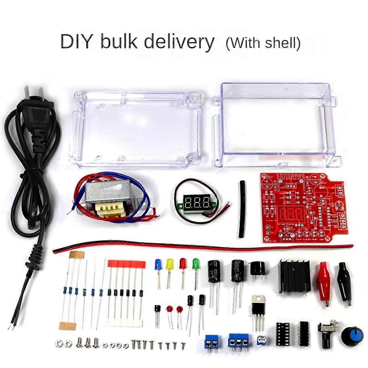LM317 Adjustable Voltage Regulator DIY Kit 220V to 1.25V-12.5V Step ...