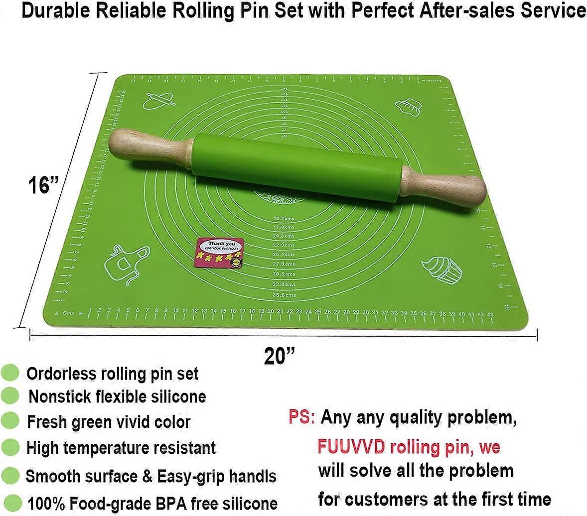 Rolling Pin - Nonstick Silicone Rolling Pin 16.9 | Fruugo UK