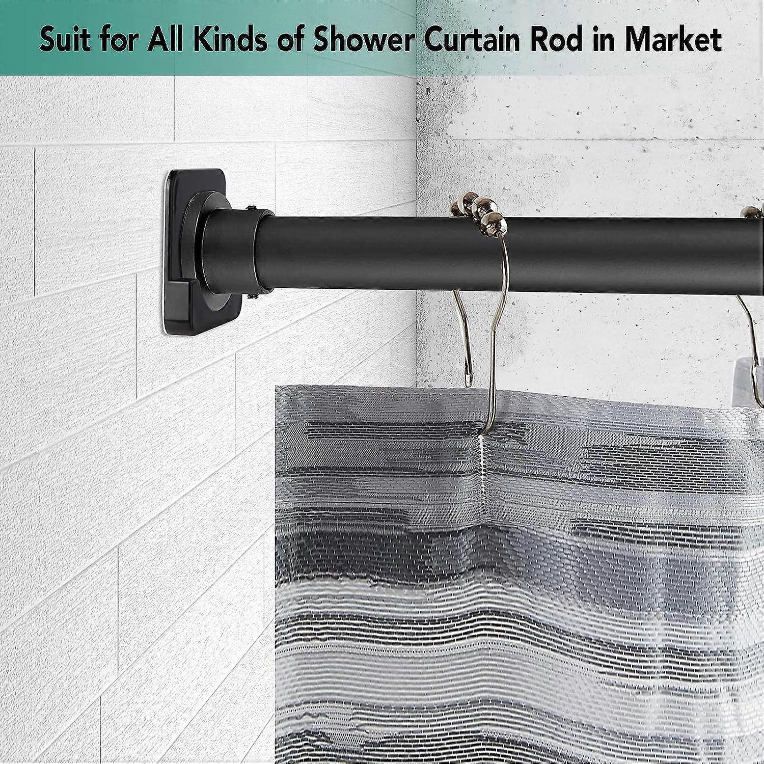 Adhesive Shower Curtain Rod Tension Holder | Shower Rod Mount Retainer ...